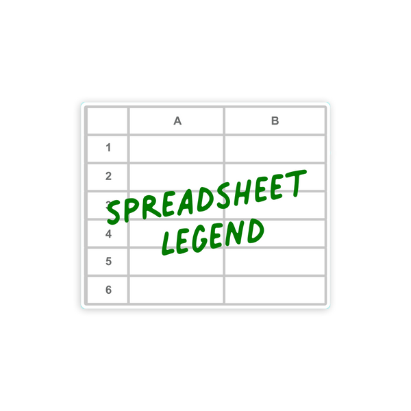 Spreadsheet Legend Sticker – Happy Box
