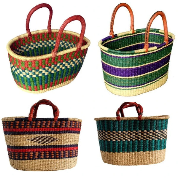 African Oval Bolga Ghana Baskets – Happy Box