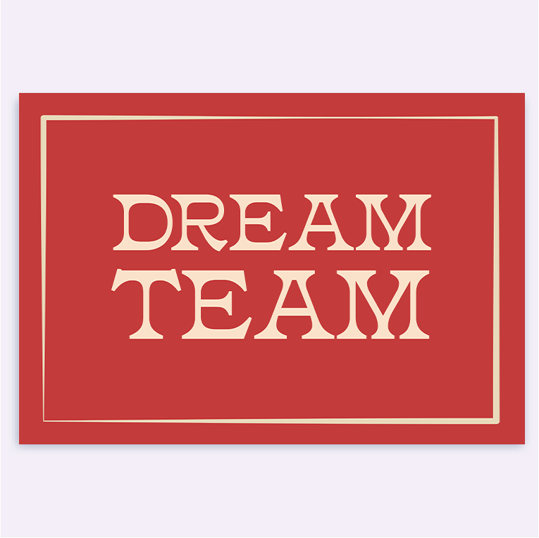 Red Dream Team Card – Happy Box