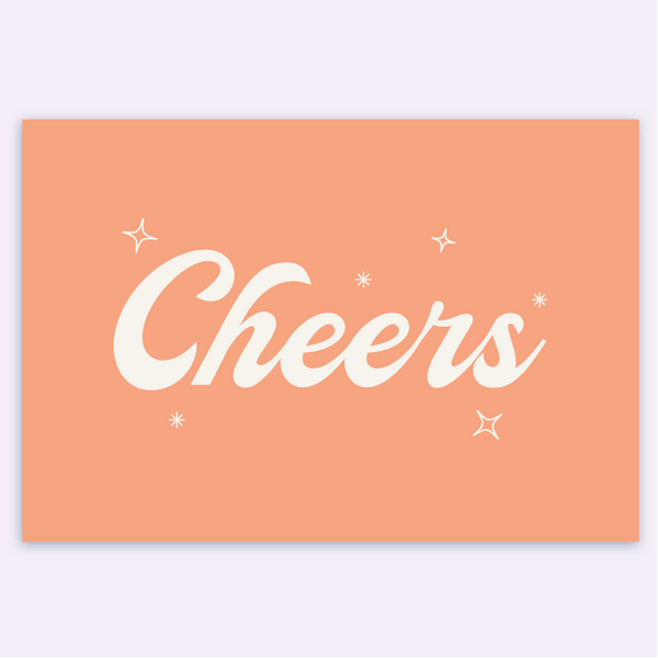 Peach Cheers Card – Happy Box