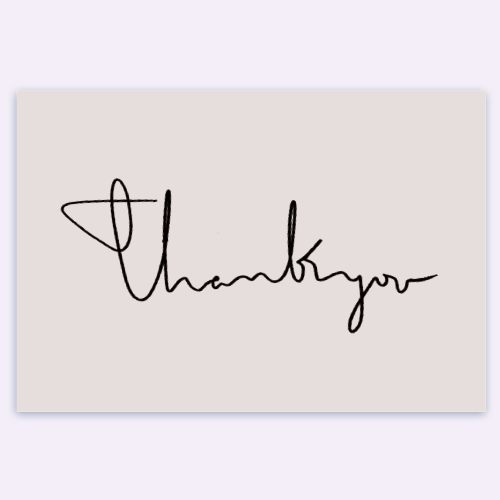 Thank You Script Card – Happy Box